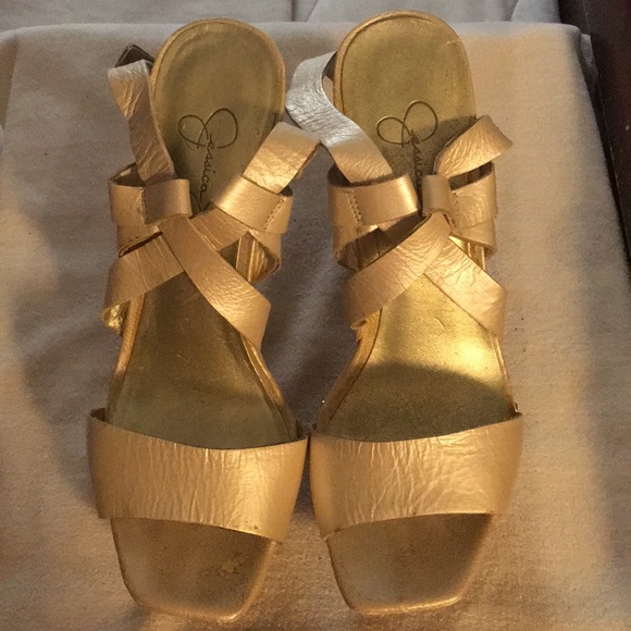 Jessica Simpson | Shoes | Metallic Gold Jessica Simpson Platform ...